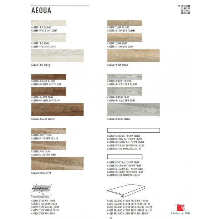 Castelvetro Aequa Castor 30 x 120 cm Bodenfliese Holzoptk 1.Sorte ...